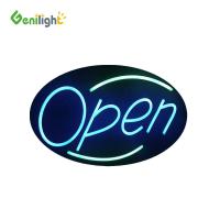 China Colorful Genilight Open Sign Neon LED Business Animated Motion Advertising Displays Panel 56*33cm for sale