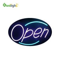 China Colorful Genilight Open Sign Neon LED Business Animated Motion Advertising Displays Panel 56*33cm for sale