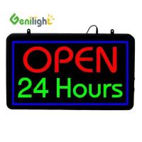 China Animation Display Function High Lighted Custom LED Open with Hour Neon Sign for sale