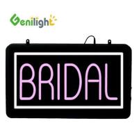 China ABS Open-Mold Outframe Genilight 56*33 cm LED BRIDAL Neon Sign for Wedding Dress Shop for sale