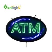 China Professional ABS Open-Mold Outframe LED ATM Cash Sign with CE RoHS Adaptor Hang Chain for sale