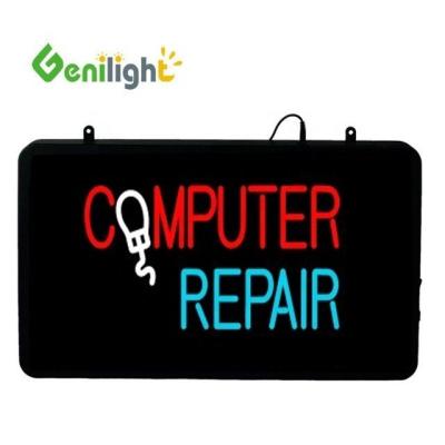 China RGB Acrylic Front Board Genilight 22*13inch LED Neon Sign for Computer Repair CE RoHS for sale