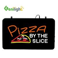 China Contrast Ratio Amazing Led Battery Display Pizza Sign For Business Shop for sale
