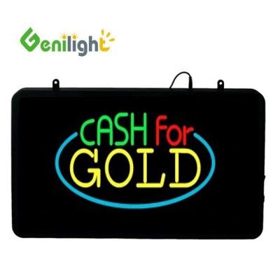 China Power Certificate CE RoHS LED Neon Sign for Gold Shop in 22*13inch Size for sale