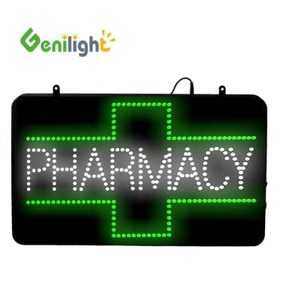 China Bright 5mm LED Touch Screen Flashing Pharmacy Hanging Door Sign Board for Pharmacy for sale