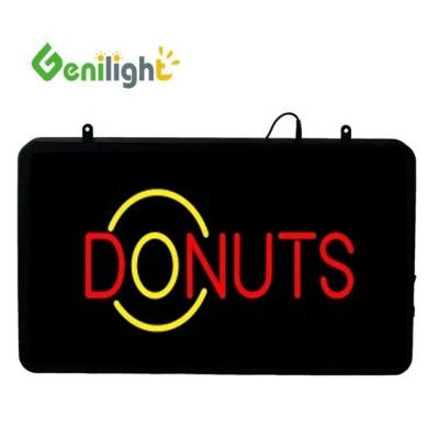 China Genilight 56*33cm Electronic DC12V Donuts Animated LED Neon Sign for Dessert Shop for sale