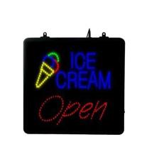 China Lighted Ice Cream LED Open Sign with ABS Outframe and Eye-Catching Acrylic Front Board for sale