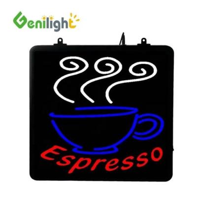 China ABS Open-Mold Outframe Decoration Style Espresso Coffee Cup LED Neon Sign for Market for sale