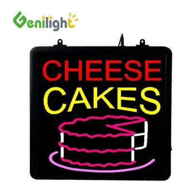 China Custom Multi Color Cheese Cakes Neon Sign with LED Lights Brightness Personalized for sale