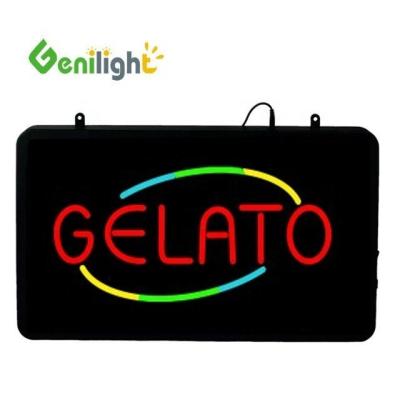China 22*13inch RGB Color Depth Genilight GELATO Advertising Light Boxes for Ice Cream Store for sale
