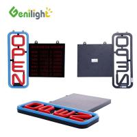 China Consumption Genilight GLT-LSN6050H-001 Red Blue Color Neon Open LED Sign With Hours for sale