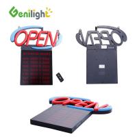 China Consumption Genilight GLT-LSN6050H-001 Red Blue Color Neon Open LED Sign With Hours for sale