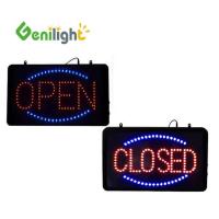 China Consumption Genilight GLT-LSN6050H-001 Red Blue Color Neon Open LED Sign With Hours for sale
