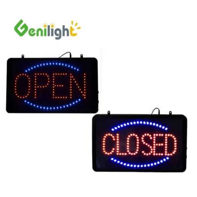 China LED Open Signs Let Customers Know You Are Open For Business with 23 x 13 Inches Oval Shape for sale