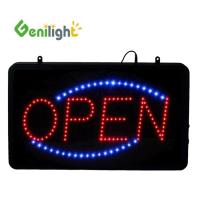 China LED Open Signs Let Customers Know You Are Open For Business with 23 x 13 Inches Oval Shape for sale