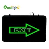 China Genilight 22*13inch Acrylic LED Neon Exit Advertising Sign with 0 Power Consumption for sale