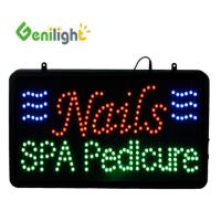 China Attractive Advertising LED Nails Spa Sign with Phone Number Genilight Indoor 22*13inch for sale