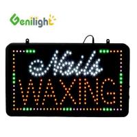 China Attractive Advertising LED Nails Spa Sign with Phone Number Genilight Indoor 22*13inch for sale