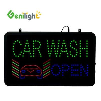 China ODM Genilight Indoor 22*13inch DC12v LED Open Neon Sign for Car Washing for sale