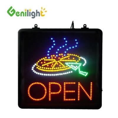 China SDK Function Battery Powered Flashing LED Pizza Shop Open Sign Board With Animation for sale