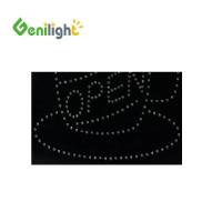 China SDK Function Battery Powered Flashing LED Pizza Shop Open Sign Board With Animation for sale