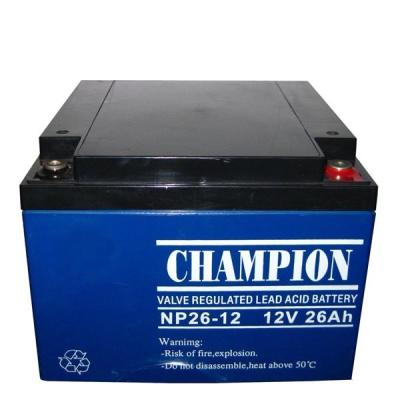 China Champion12V26AH AGM battery 12V26AH Lead Acid Battery for emergency lighting for sale