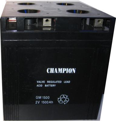 China Champion AGM battery 2V1500AH Lead Acid battery 2V1500AH Storage battery manufacture for sale