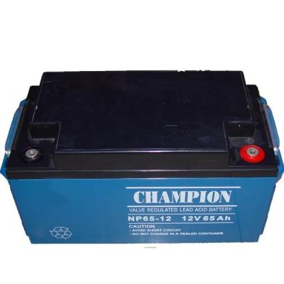 China Champion AGM battery 12V65AH Lead Acid battery 12V65AH VRLA UPS battery manufacture for sale