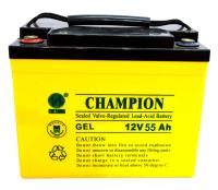 China Champion 12V55AH GEL battery 12V Solar battery Lead Acid battery manufacture for sale