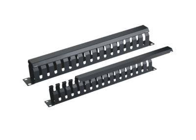 China 19 Inch 1u Network Cable Management Rack Mount Thickening AMP Type With Metal Cover for sale
