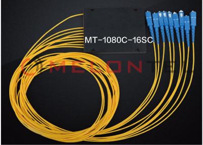 China FTTH Optic Equipment PLC Fiber Optic Splitter 1:16 SC Optical Branching Device Pigtailed for sale