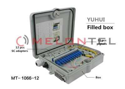 China Grey SMC Fiber Optic Terminal Box Splitter Box 12 Port Lower Layer For Splicing for sale