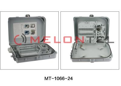 China Anti Aging Plastic Fiber Optic Terminal Box / FTTH Terminal Box 24 Core Adjustable Adapter Slotused for sale