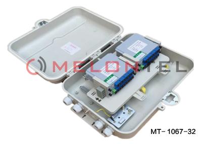 China Grey Plastic Fiber Optic Terminal Box 32 Core UV Resistant FTTH for sale
