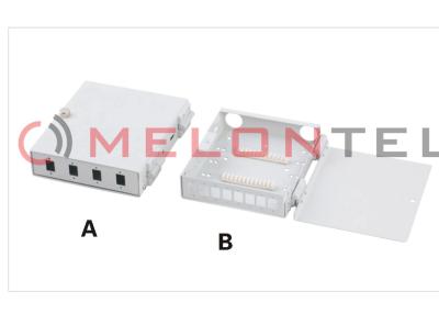 China 4 8 Port FTTH Fiber Optic Splice Box Flexible Cable Inlet Cabinet Housing Earth for sale
