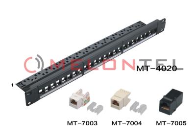 China 24 Port Cat5e UTP Blank Patch Panel with Integrated Cable Manager for sale
