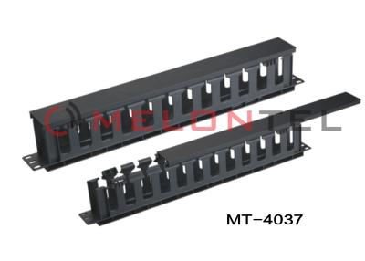 China 19 Inch Network Cable Management , 1u Wire Management With Plastic Cover for sale