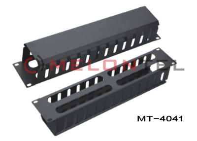 China High Density 19 Inch Network Cable Management / 13 Metal Ring 2u Wire Management for sale