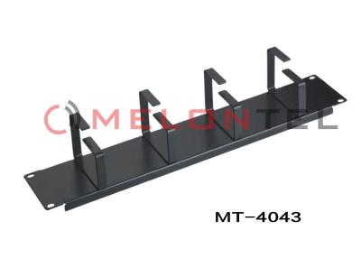 China Height 2U Horizontal Wire Management Cable Organizer With Metal Ring Platic Ring for sale