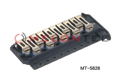 China 5 Position Barrier Screw Terminal Strip Block 600V 15A Dual Row Grey for sale