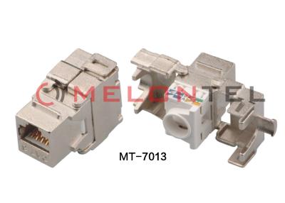 China Cat7 RJ45 FTP Toolless Surface Mount Outlets Zinc Alloy Module Shielded Keystone Jack for sale