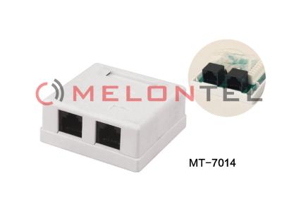 China Dual Port  Jack RJ45 Wall Outlet Surface Mount Box With UTP / STP Type for sale