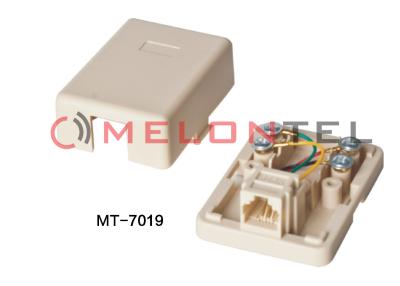 China Networking RJ11 Wall Outlet Surface Mount Box With US Jack Phone Output for sale