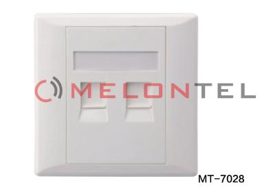 China 86 Type Face Plate Dual Port computer socket outlet , 1 2 Port Network Face Plate Wall Mount socket outlets for sale