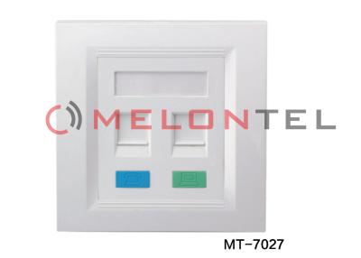 China Telephone Wall Face Plate Outlet RJ11 Phone Socket 1 Port White for sale
