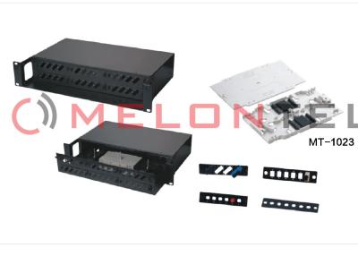 China 36 Port Fiber Optic Rack Mount Enclosure Panel 2U 19 Inch Safety Rack for sale