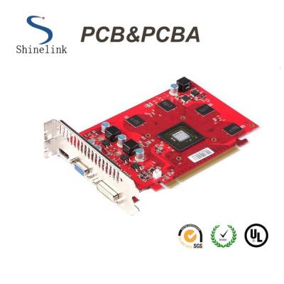 China 2.0mm Gold finger oem circuit boards pcba pcb assembly with Red soldermask for sale