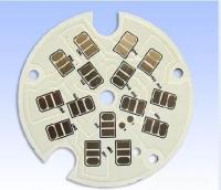 China 1.5mm 28W  round led circuit board with lens for XPE led street light for sale