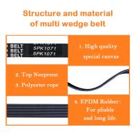 China EMDM Poly Ribbed Belt 5PK1071 For Truck Spare Parts EMDM Adjustable Fan Belt for sale