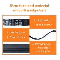 China Engine Fan V Ribbed Belt 3288757 8PK1417 For Faw Truck Cummins 6BT ISB220 Engine for sale
